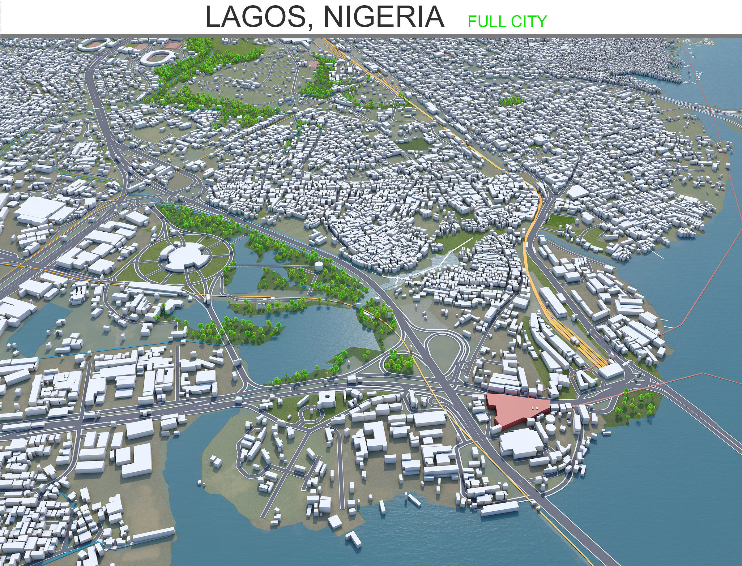 3D model Lagos Full City Nigeria VR / AR / low-poly | CGTrader