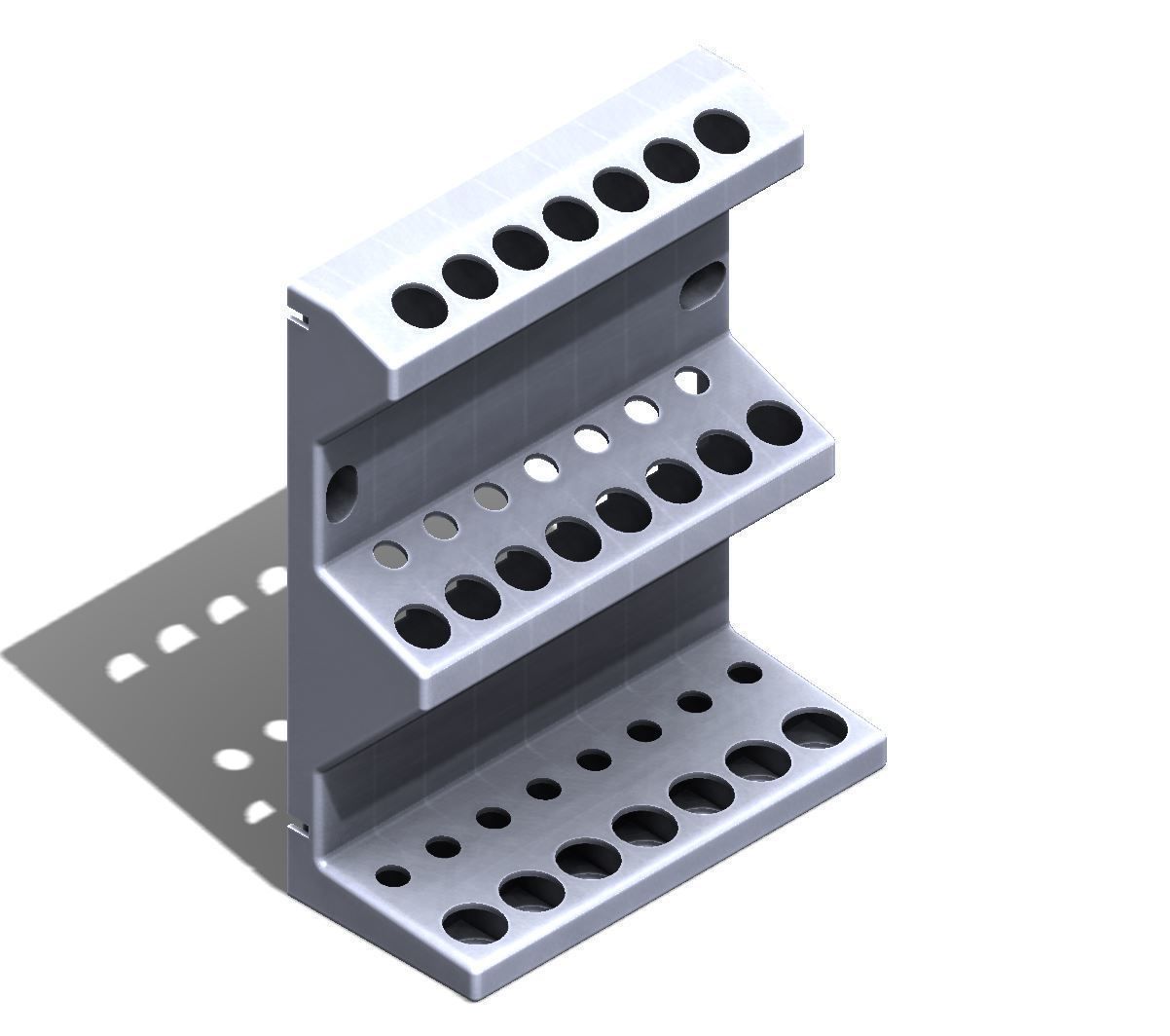 Wall Mount Tool Organizer Rack 3D model 3D printable | CGTrader