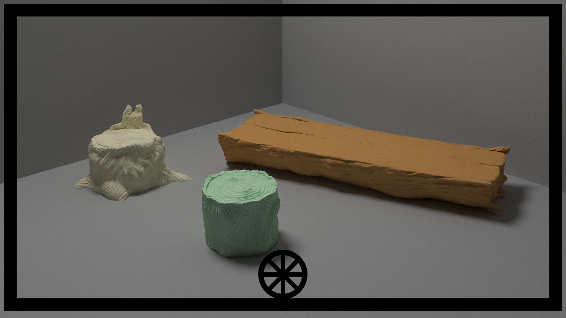 Fantasy bench and stumps 3D model 3D printable | CGTrader