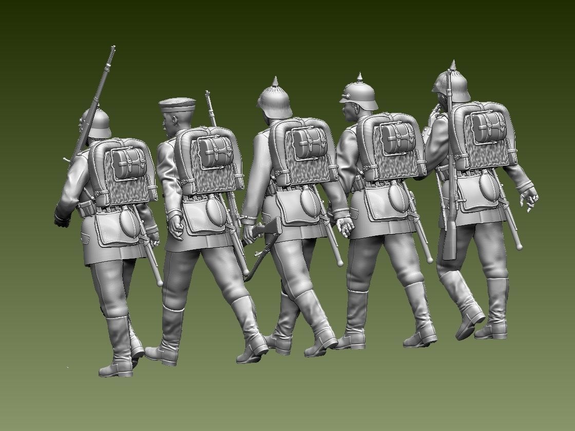 German soldiers ww1 3D model 3D printable | CGTrader