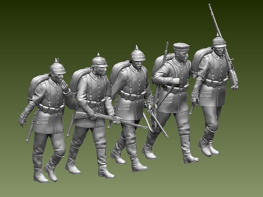 German soldiers ww1 3D model 3D printable | CGTrader