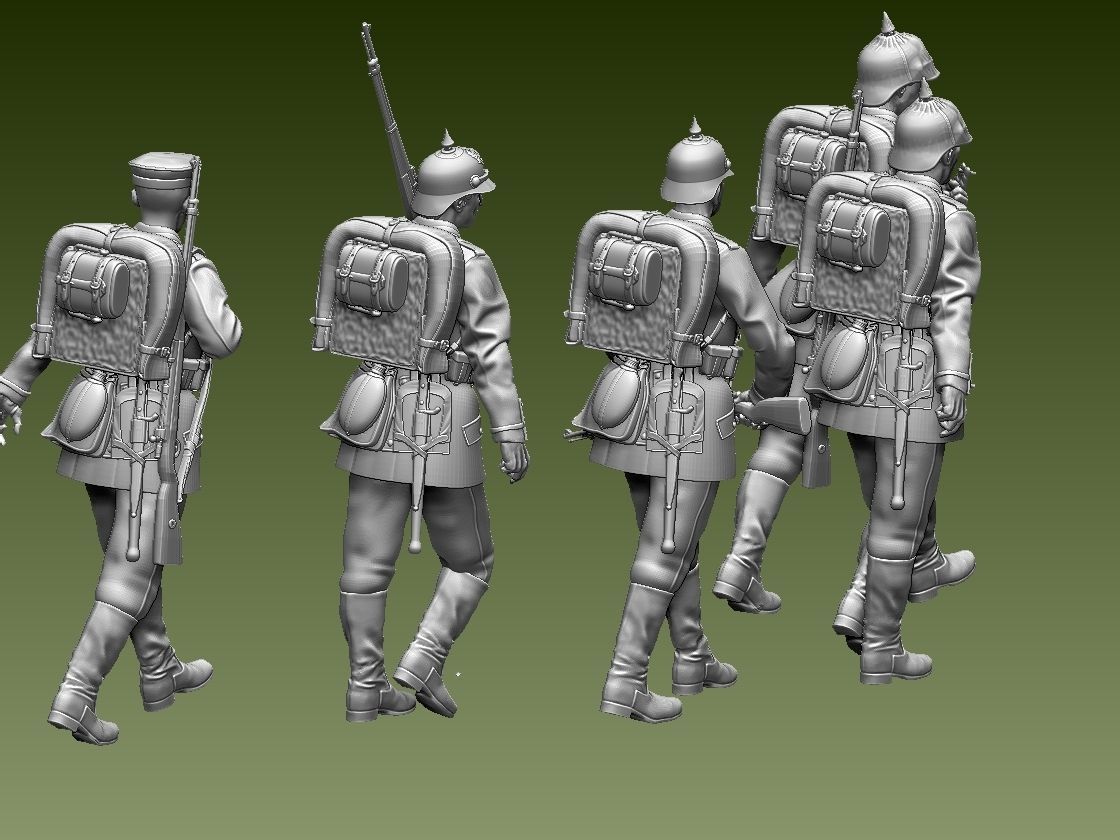 German soldiers ww1 3D model 3D printable | CGTrader