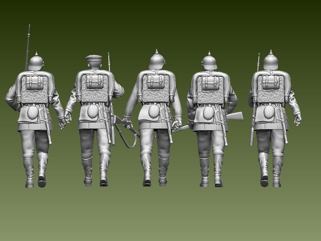 German soldiers ww1 3D model 3D printable | CGTrader