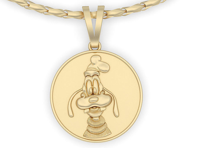 Goofy pendant Silver Silver Gold Print 3D model 3D printable | CGTrader