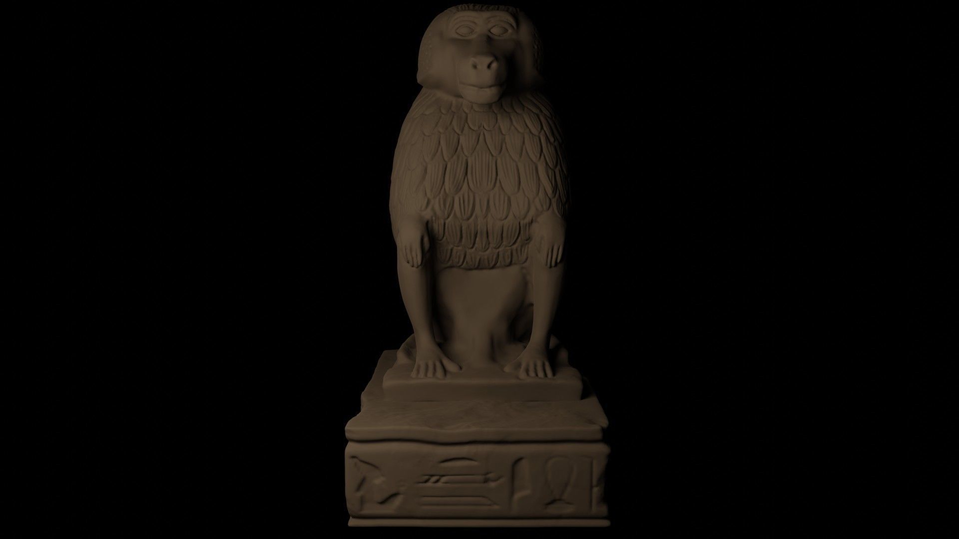 Thoth Baboon 3D model 3D printable | CGTrader