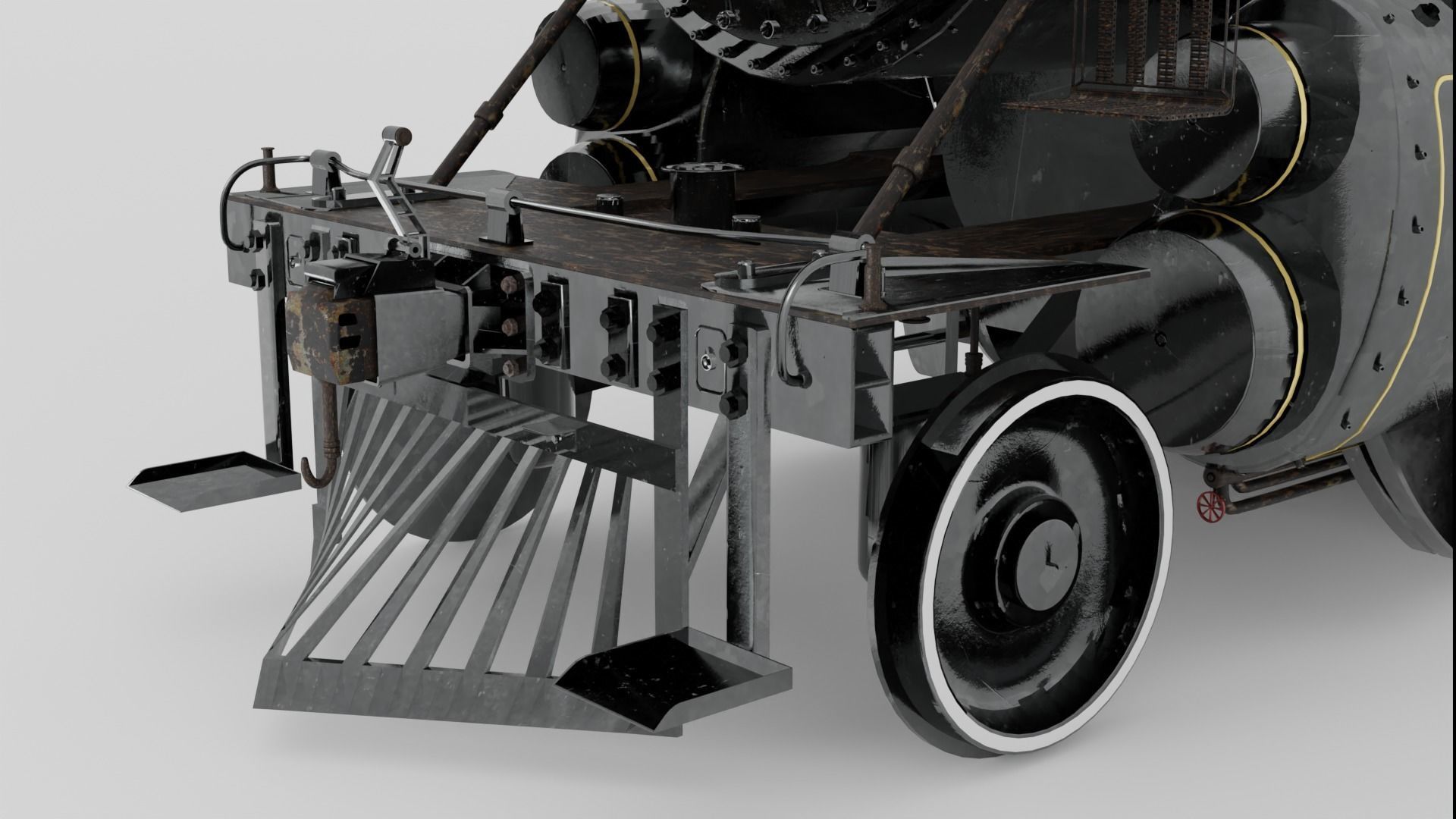 Essex Steam Train Engine Locomotive and Wagons 3D model | CGTrader