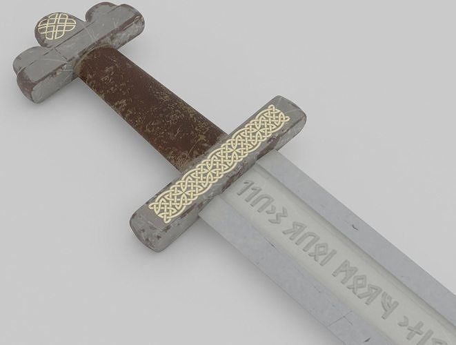 3D model Game Ready Historically Accurate Viking Sword Type X VR / AR ...