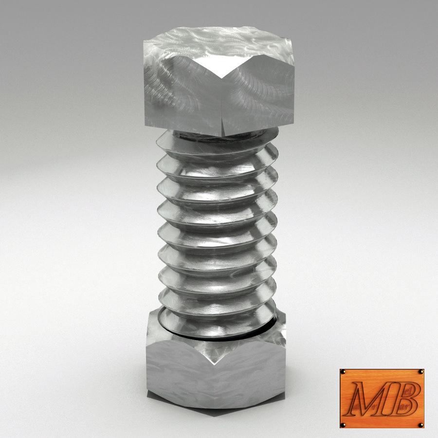 Bolt and nut 3D model animated | CGTrader