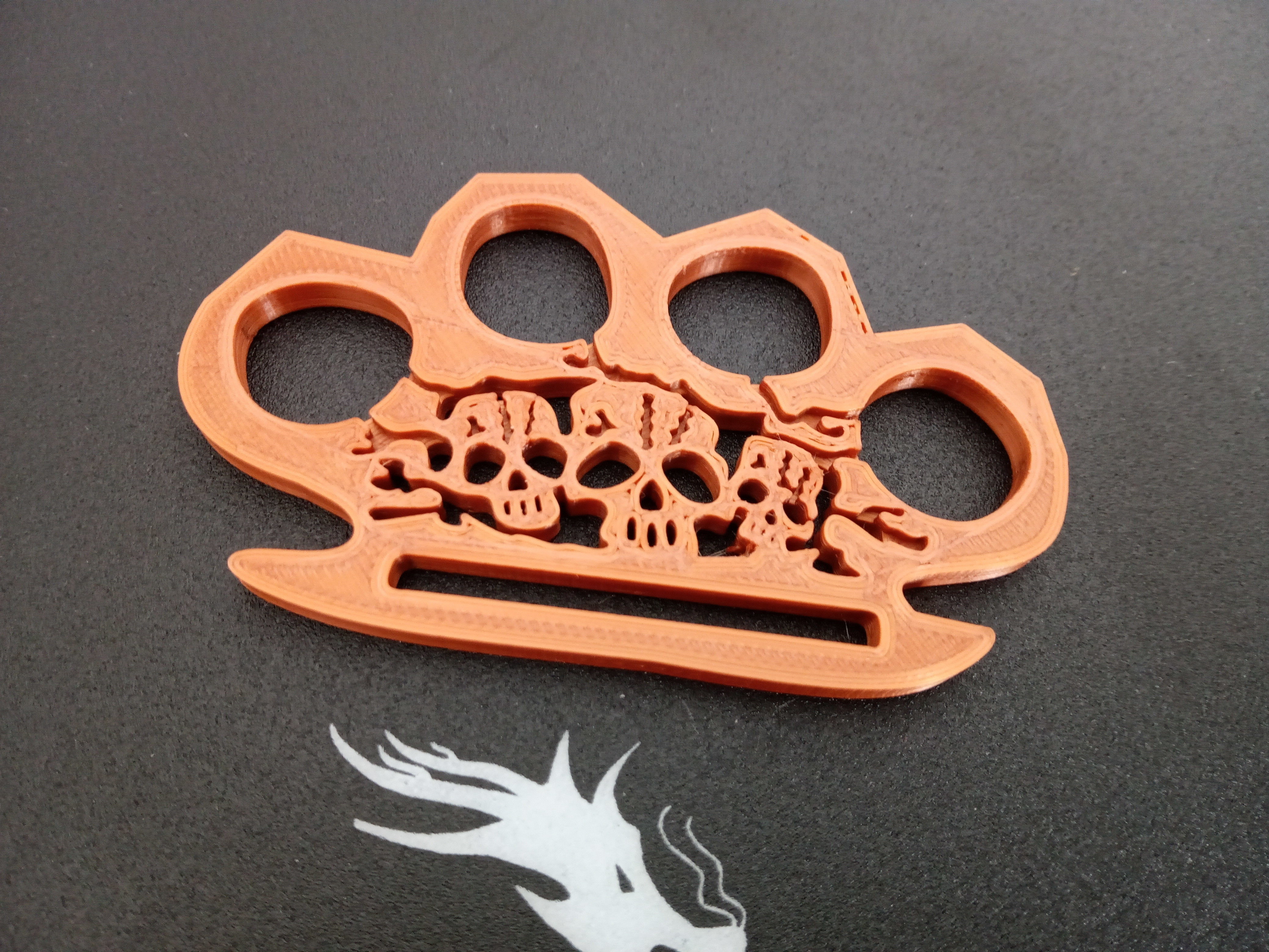 Skull Brass Knuckles handle 3D model 3D printable | CGTrader