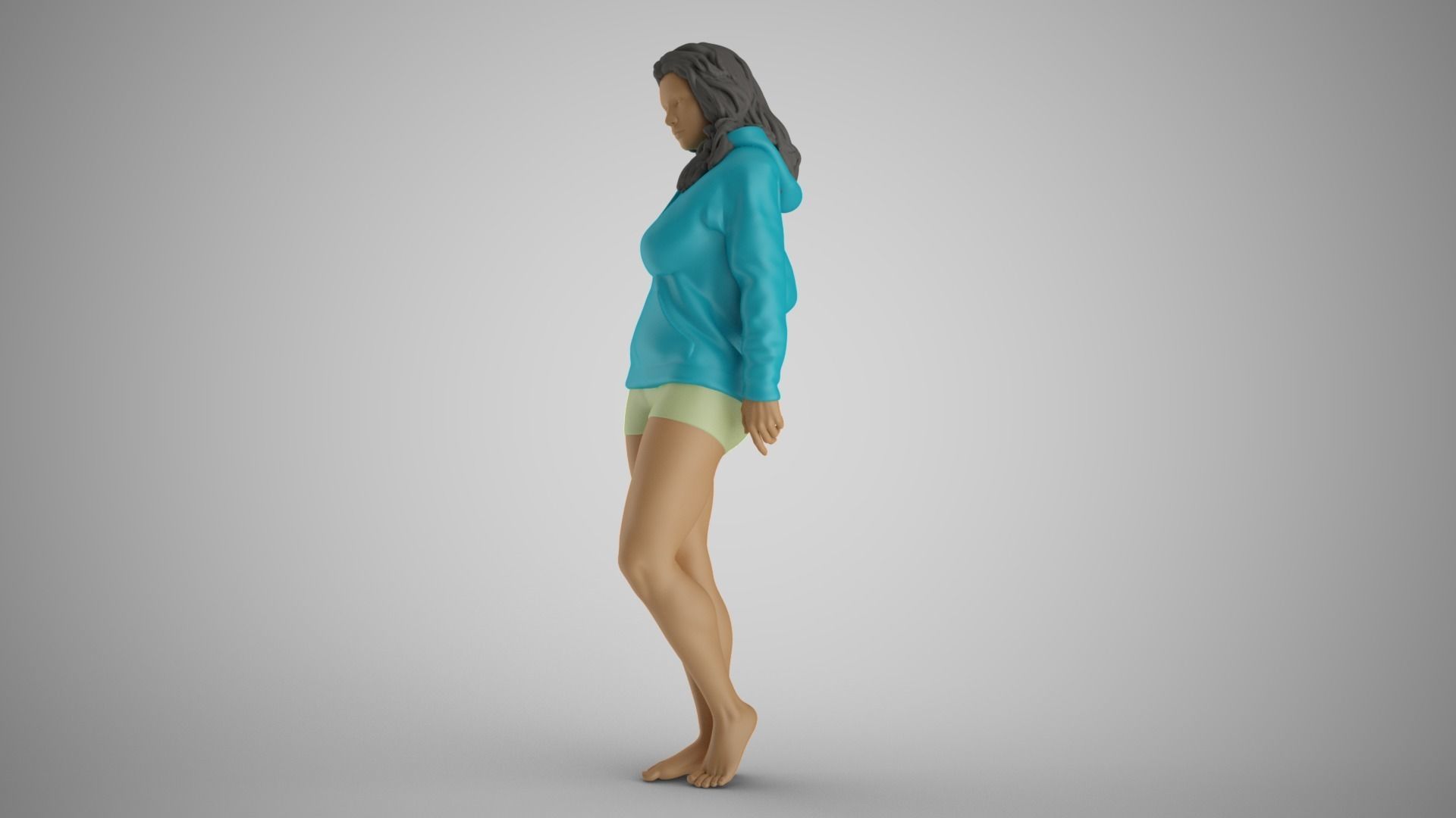 Wandering Girl 3D model 3D printable | CGTrader