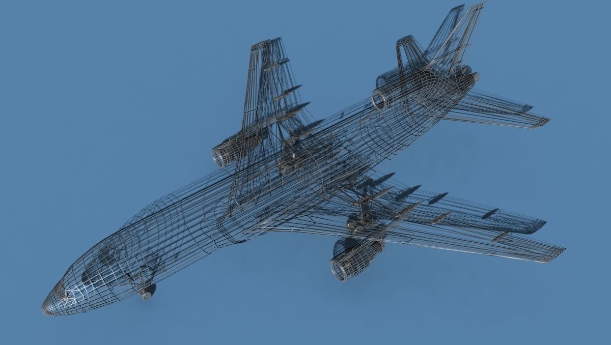 Lockheed L-1011-50 Garuda Indonesia 3D model rigged | CGTrader