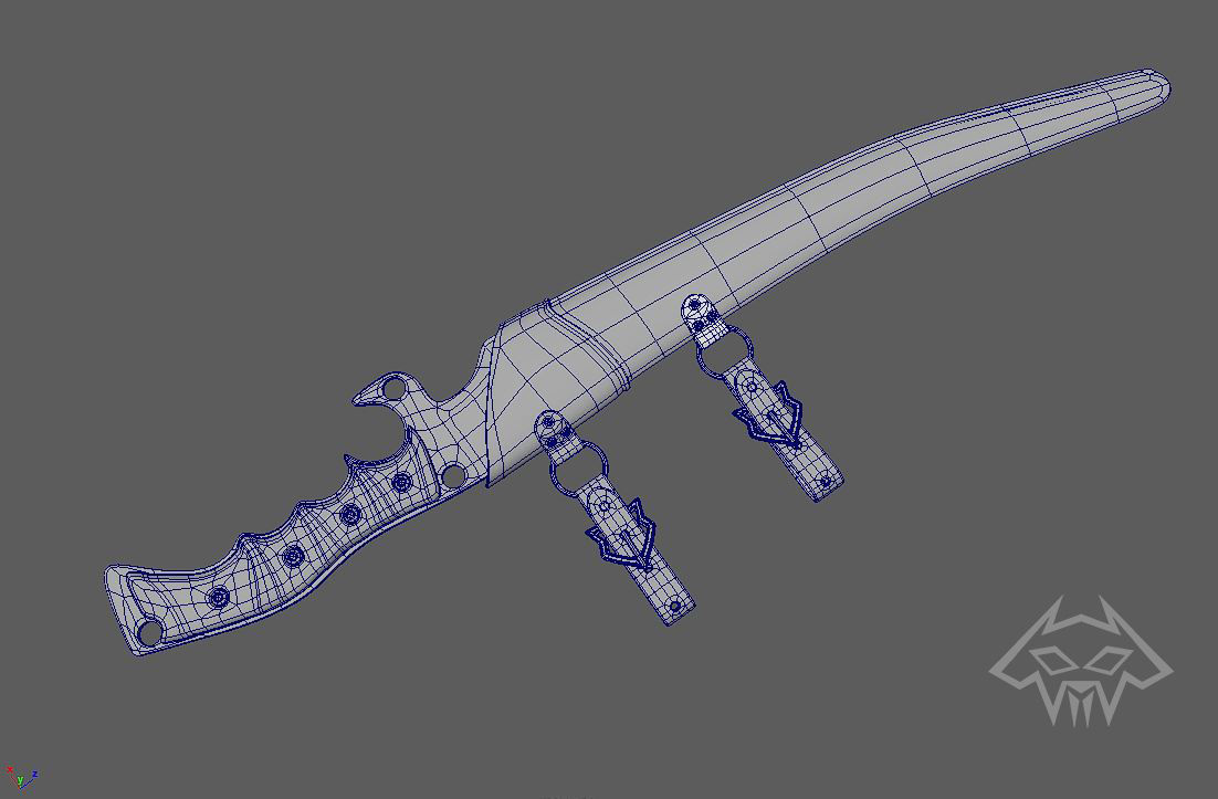 Weapon Series - Bloody Slashing Knife 3D model | CGTrader