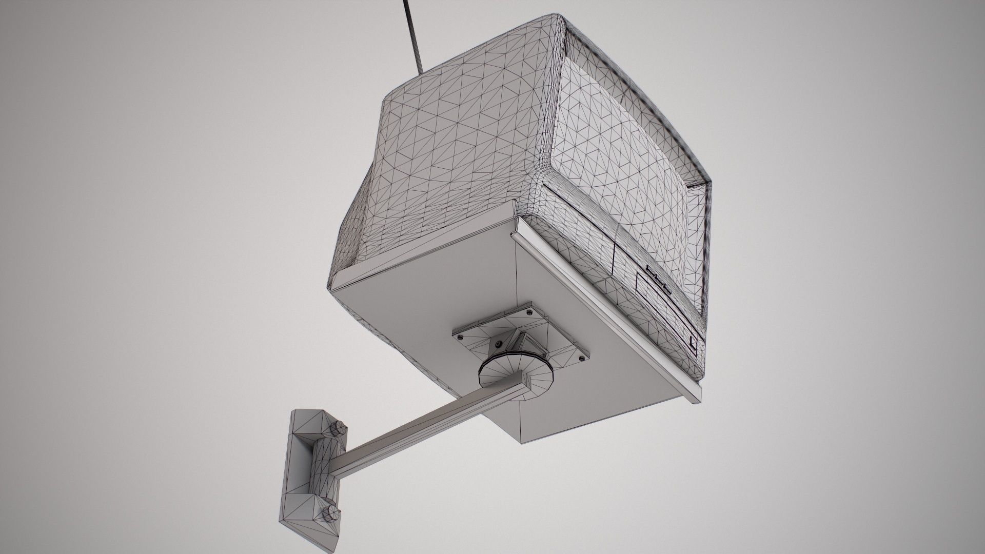 3D model Television with Wall Hanger - Game Ready VR / AR / low-poly ...