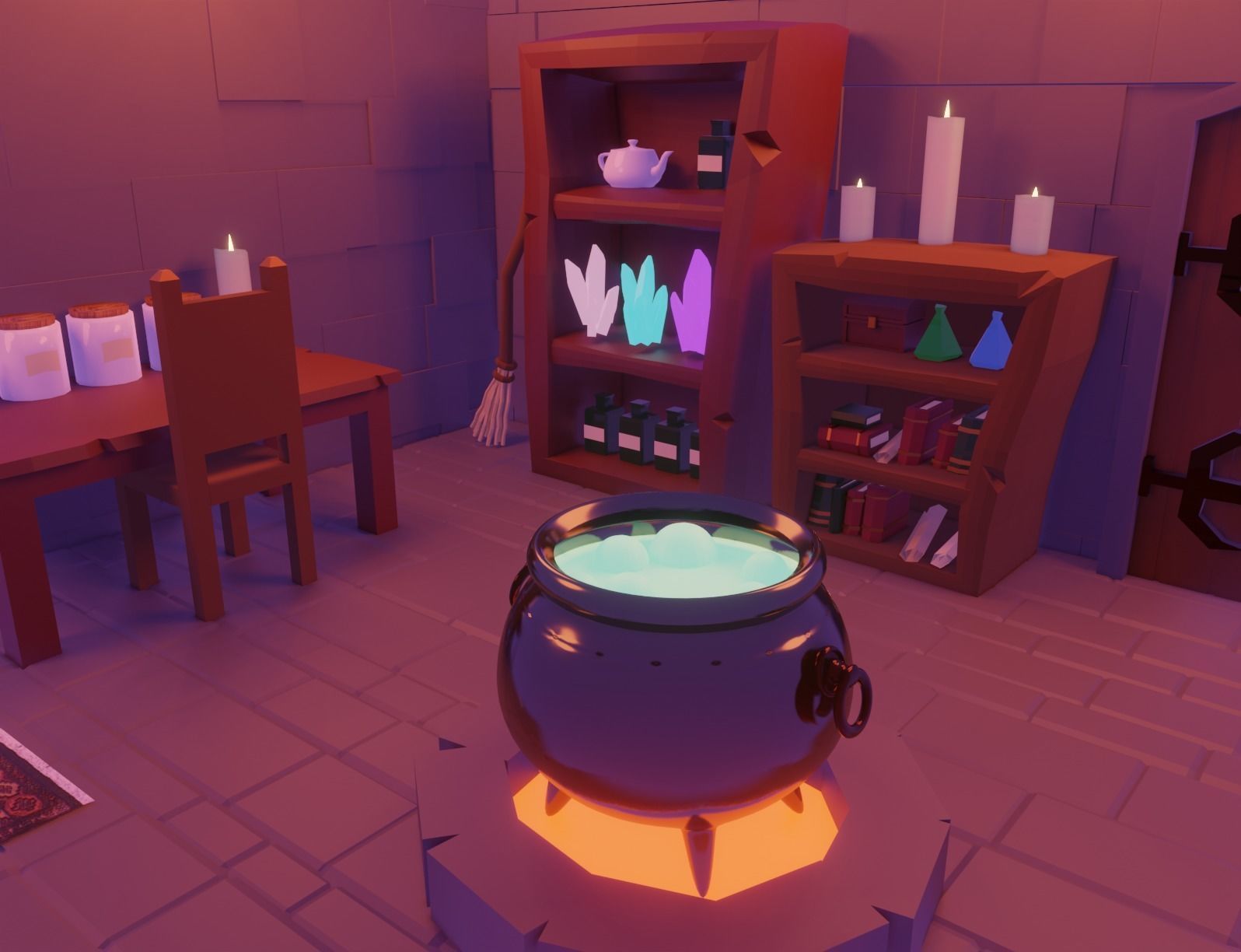 3D model Magic castle room VR / AR / low-poly | CGTrader