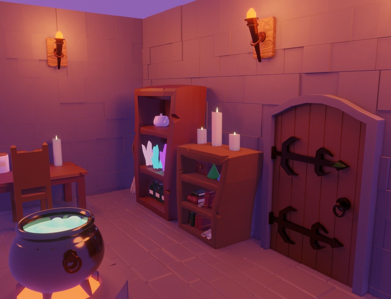 3D model Magic castle room VR / AR / low-poly | CGTrader