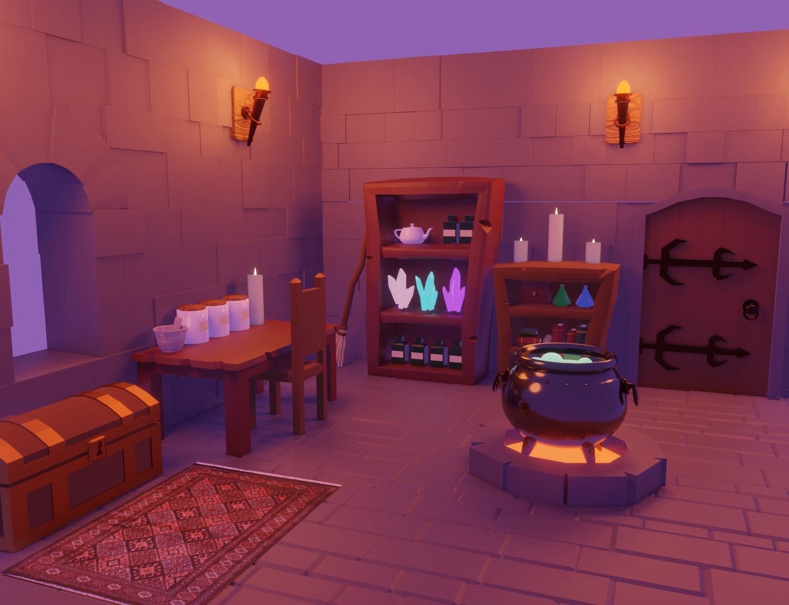 3D model Magic castle room VR / AR / low-poly | CGTrader