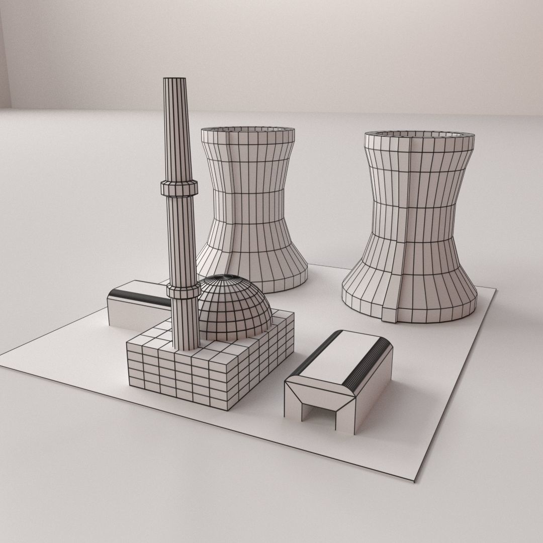 Nuclear Plant 3D model | CGTrader