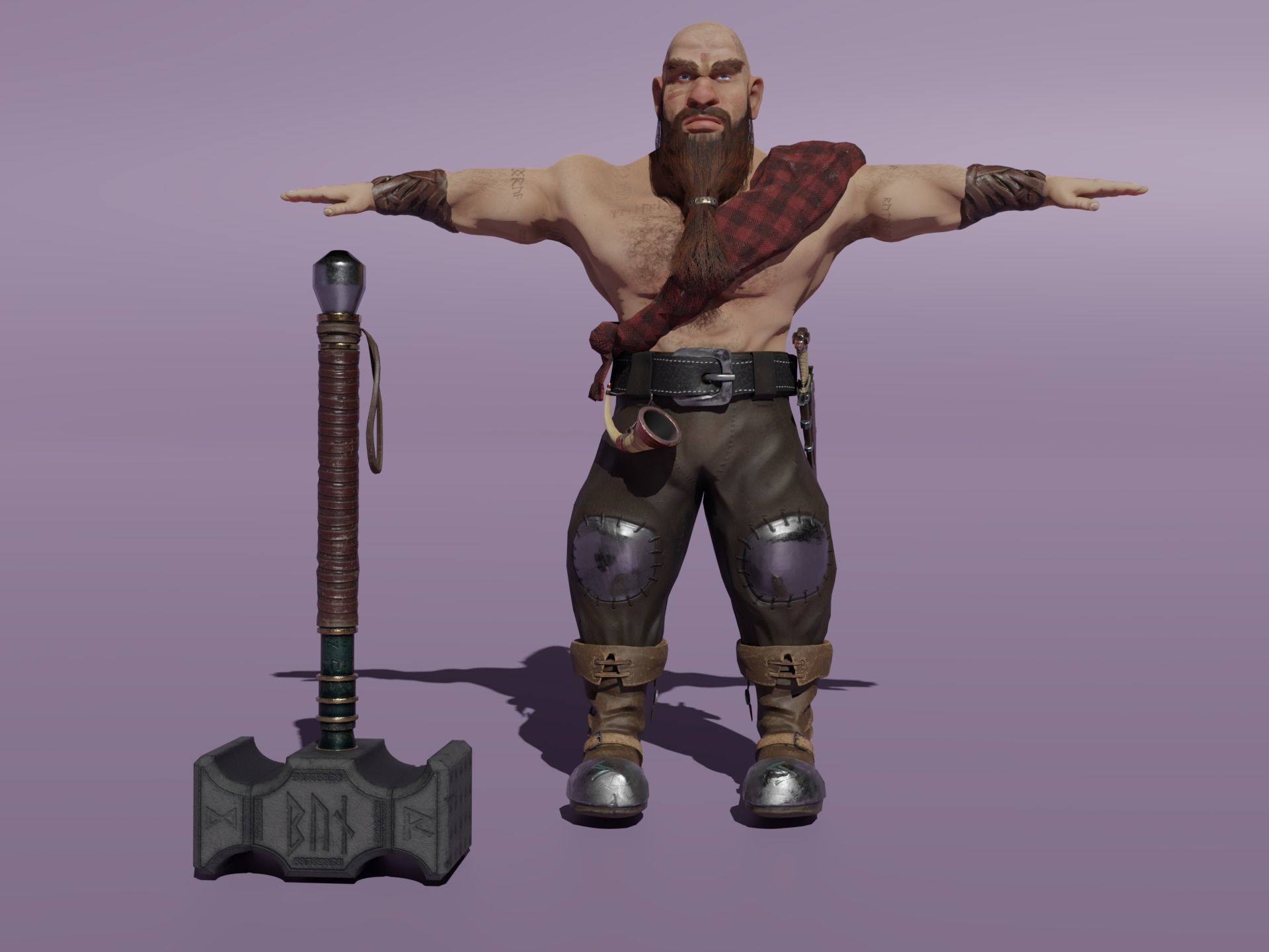 3D model Young dwarf VR / AR / low-poly rigged animated | CGTrader