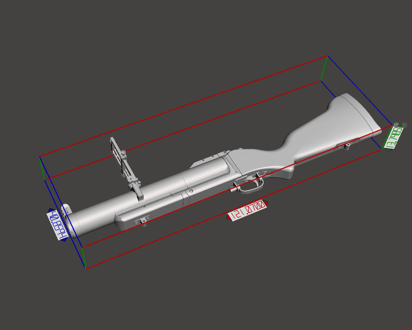 USA 40MM GRENADE LAUNCHER M79 1-6 12 INCH 3D model | CGTrader