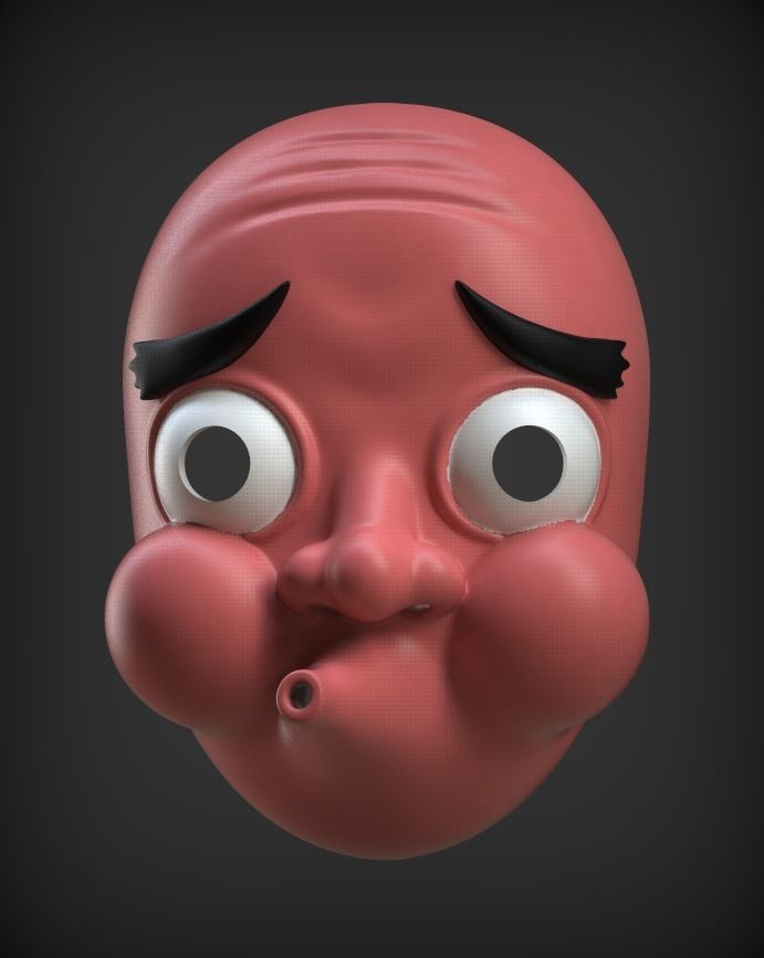 Haganezuka hyottoko mask 3D model 3D printable | CGTrader