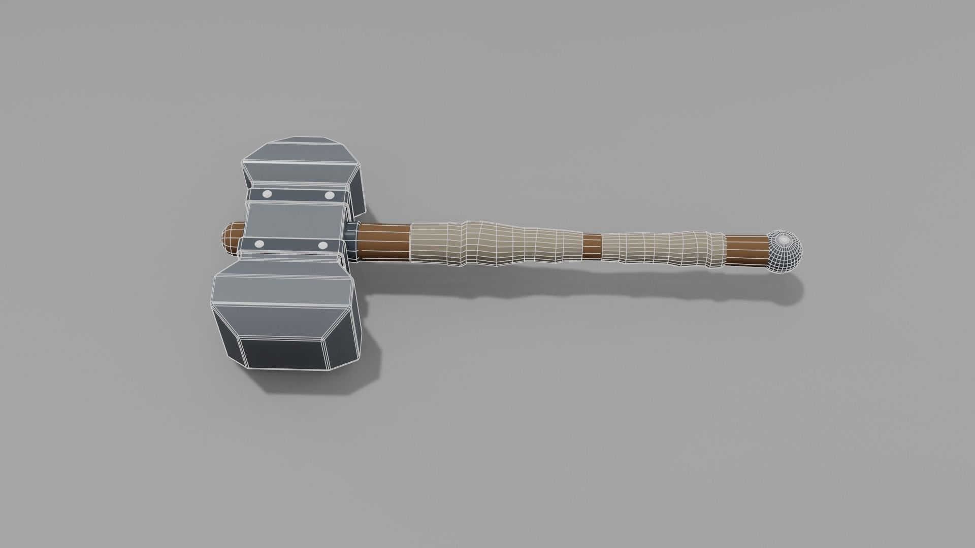 Fantasy hammer in minimalistic style free VR / AR / low-poly 3D model ...