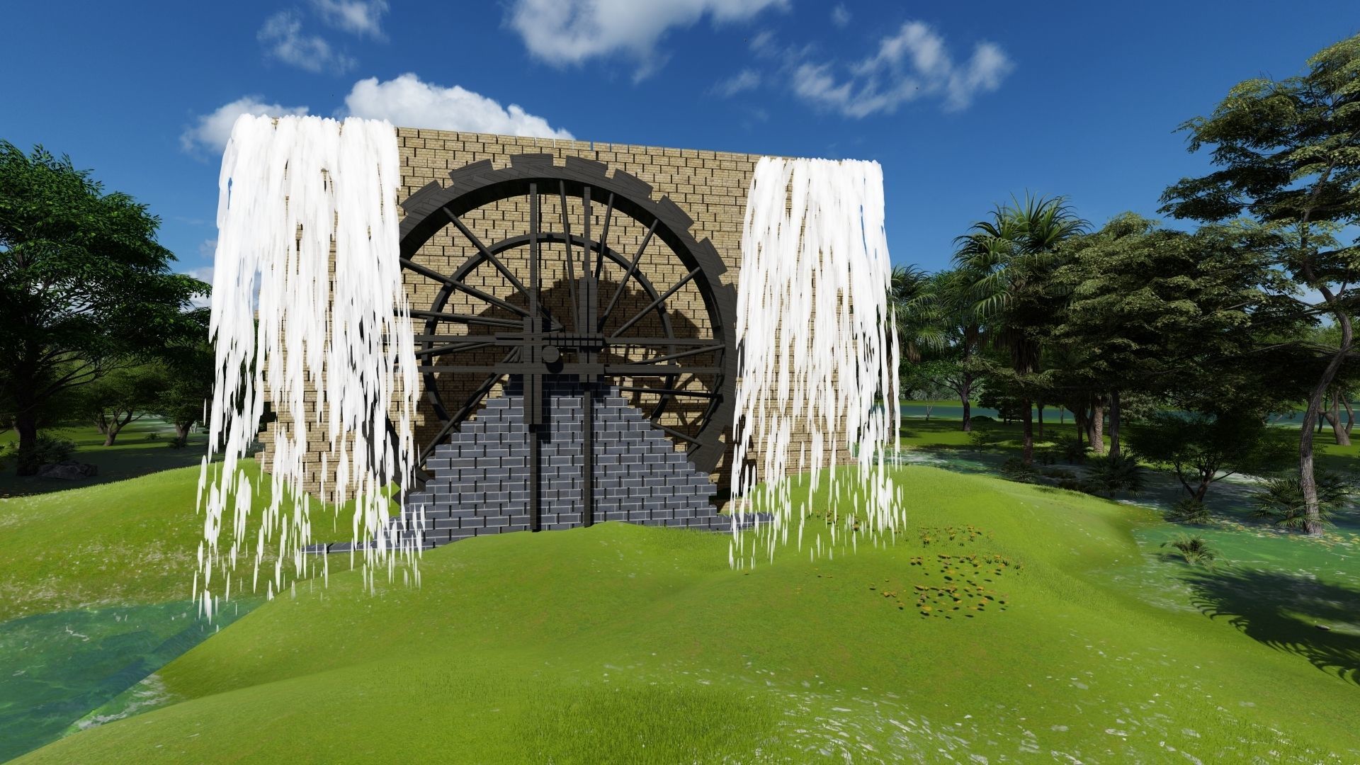 whater wheel 3D model | CGTrader