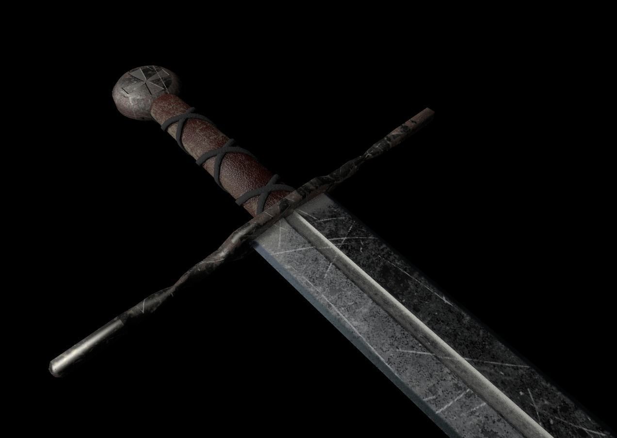3D model Game Ready Historically Accurate Arming Sword Type XI VR / AR ...