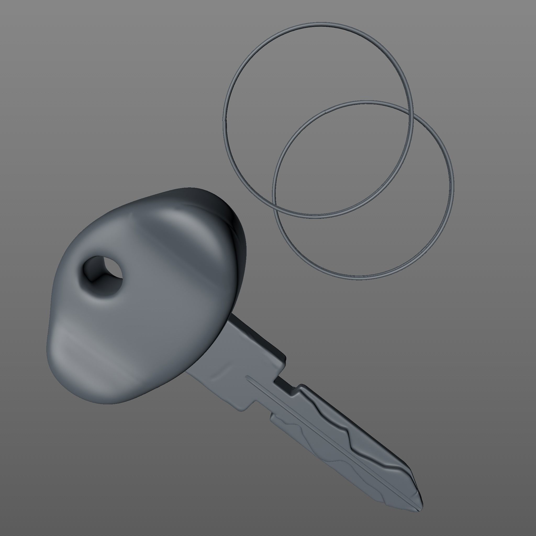 Old Mercedes key 3D model | CGTrader