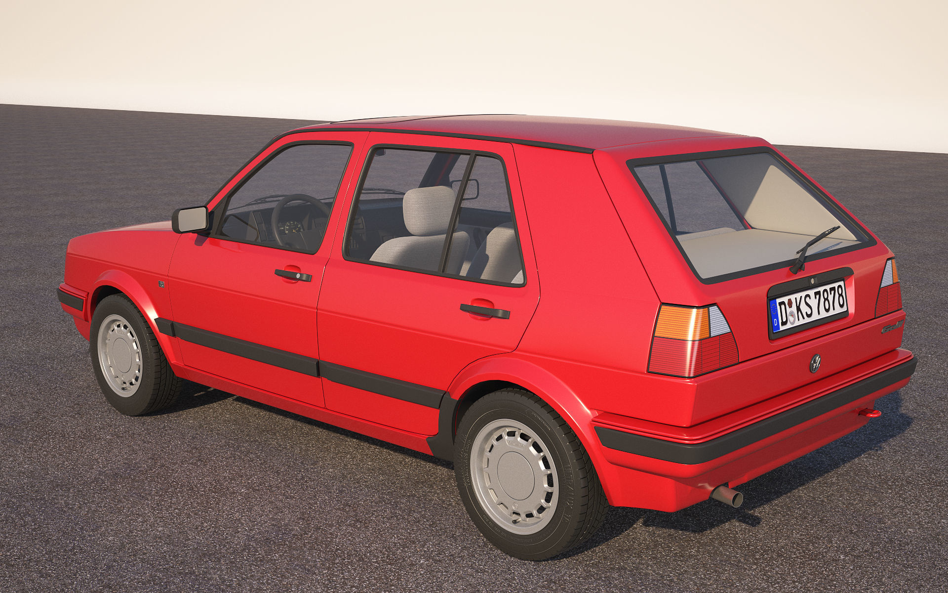 Volkswagen Golf 2 3D model | CGTrader