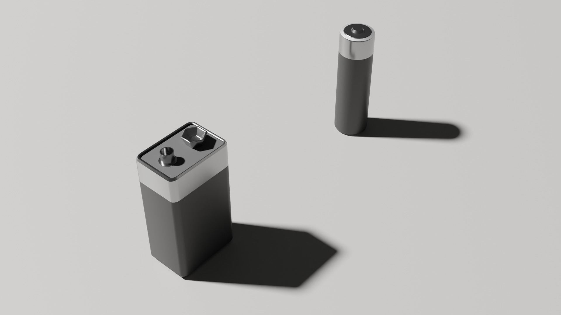 Batteries AAA and square free VR / AR / low-poly 3D model | CGTrader