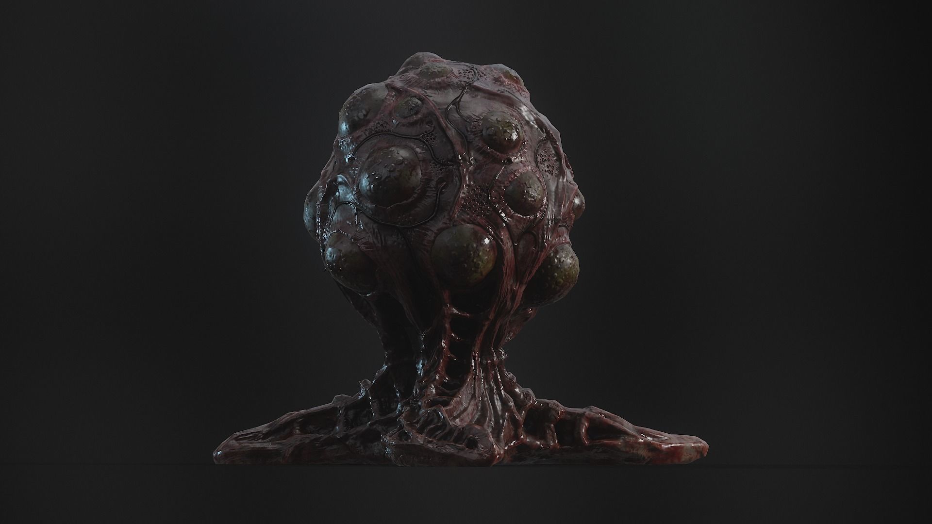 3D model Alien biomass corruption plant VR / AR / low-poly | CGTrader