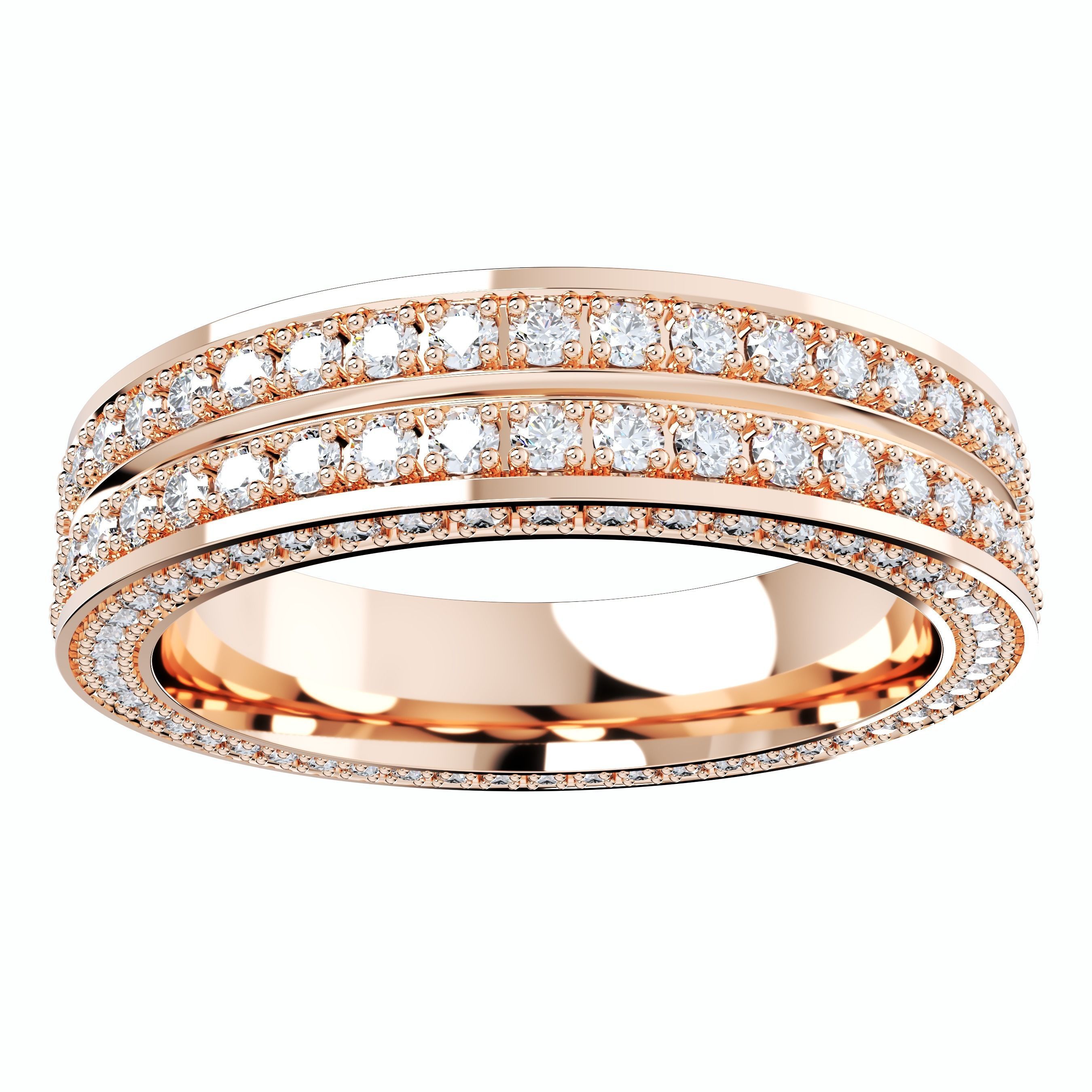 Wedding Set Ring Women And Men Ring CAD Design-V12VA 3D model 3D ...