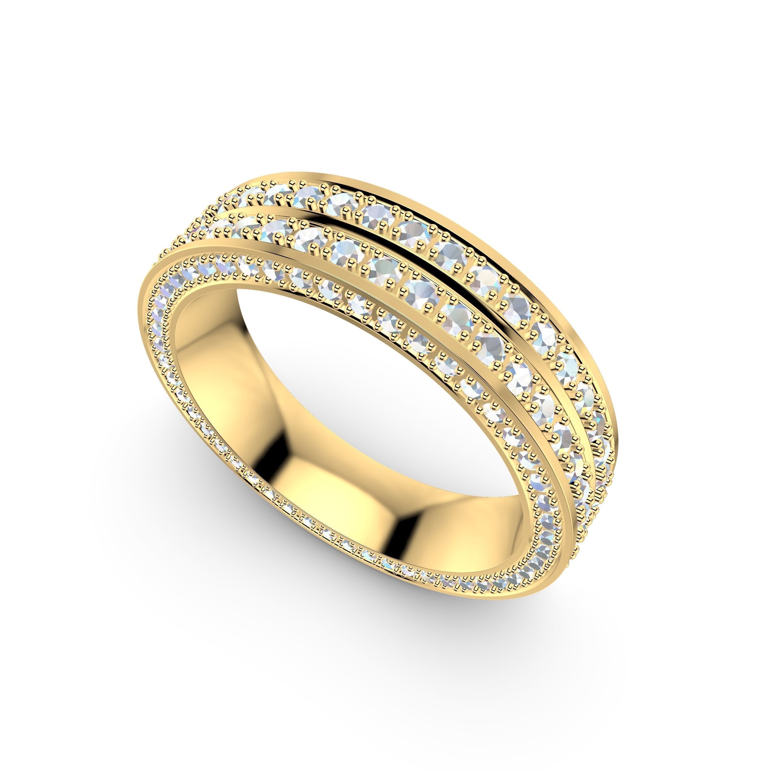 Wedding Set Ring Women And Men Ring CAD Design-V12VA 3D model 3D ...