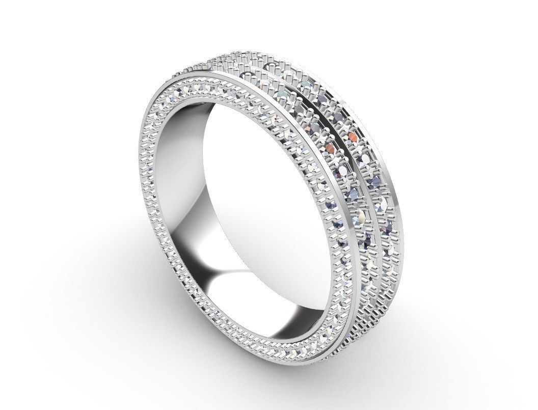 Wedding Set Ring Women And Men Ring CAD Design-V12VA 3D model 3D ...