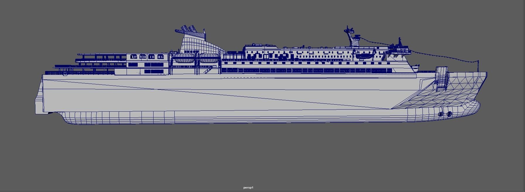 Realistic Game Ready Ferry Cruise Passenger Ship 3D model | CGTrader