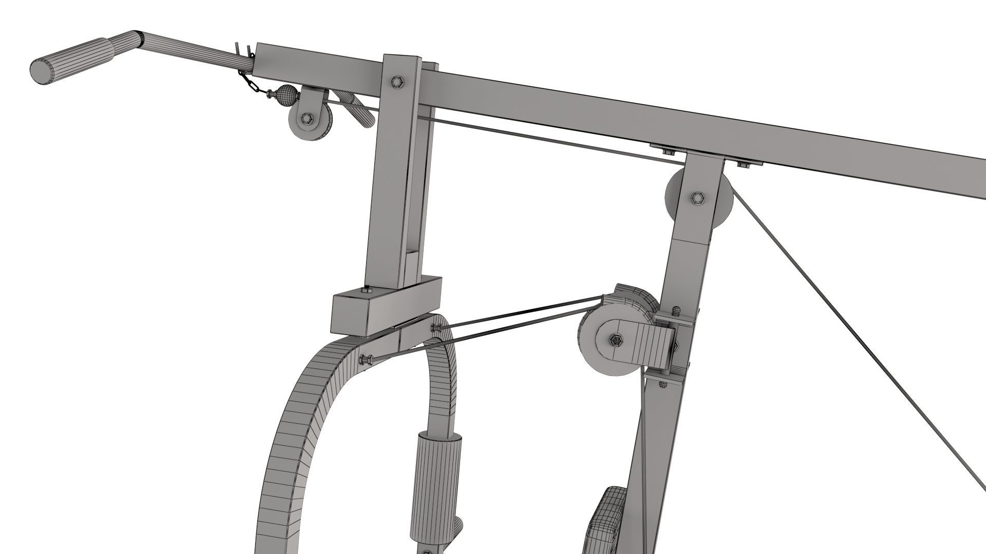 Arm Pull Gym Machine 3D model | CGTrader