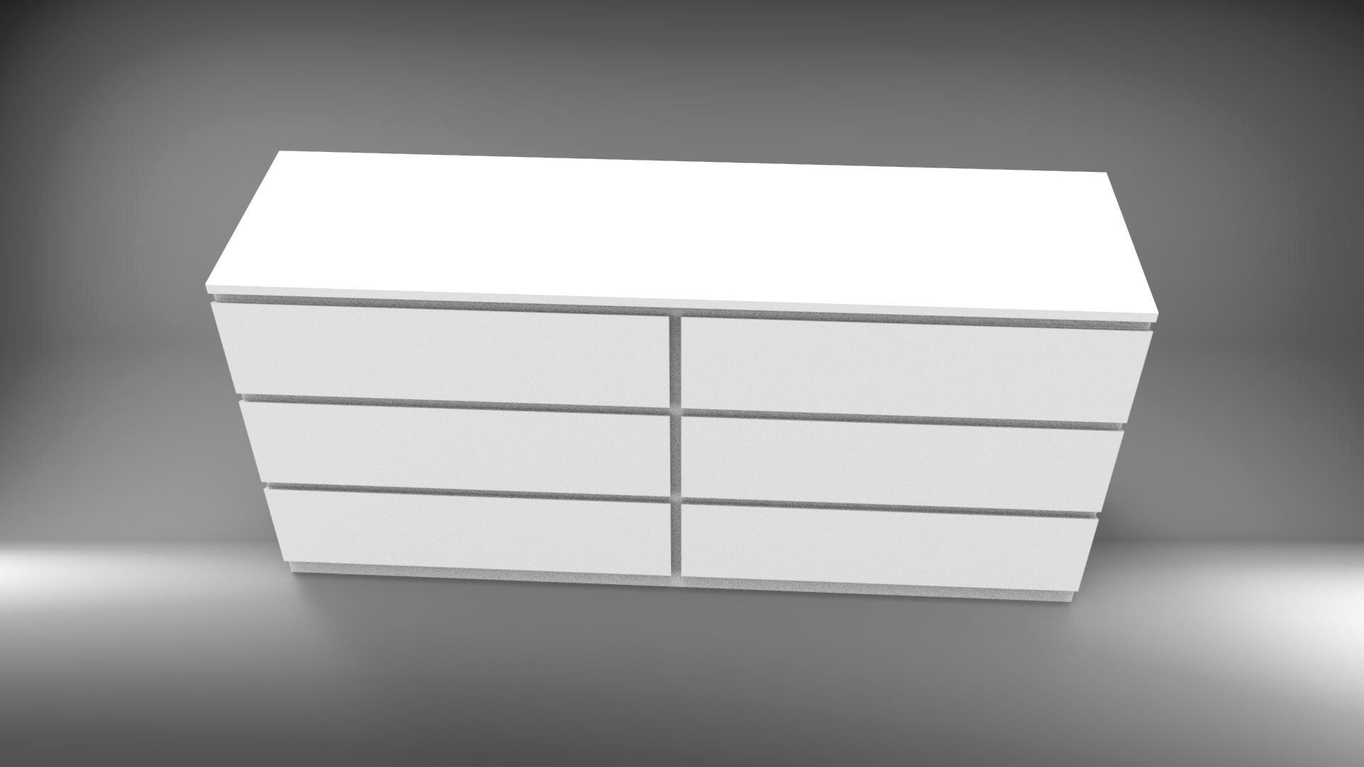 Dresser with four drawers 3D model | CGTrader