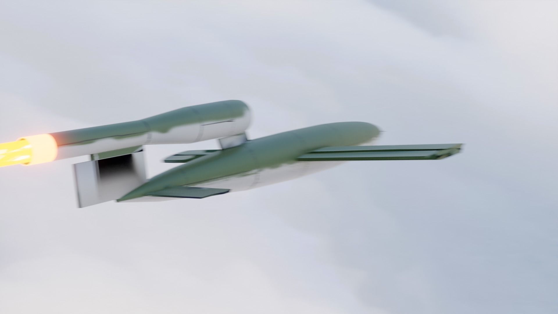 3D model V1 Flying Bomb Animation VR / AR / low-poly | CGTrader