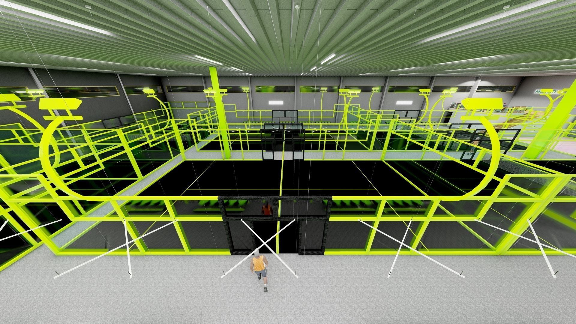 Real Project of Padel Court 3D model animated | CGTrader