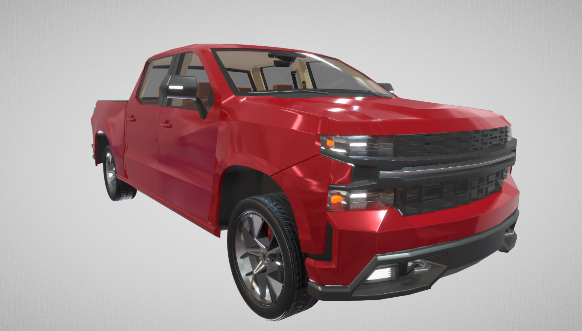3D model Chevy Silverado 2020 lowpoly concept VR / AR / low-poly | CGTrader