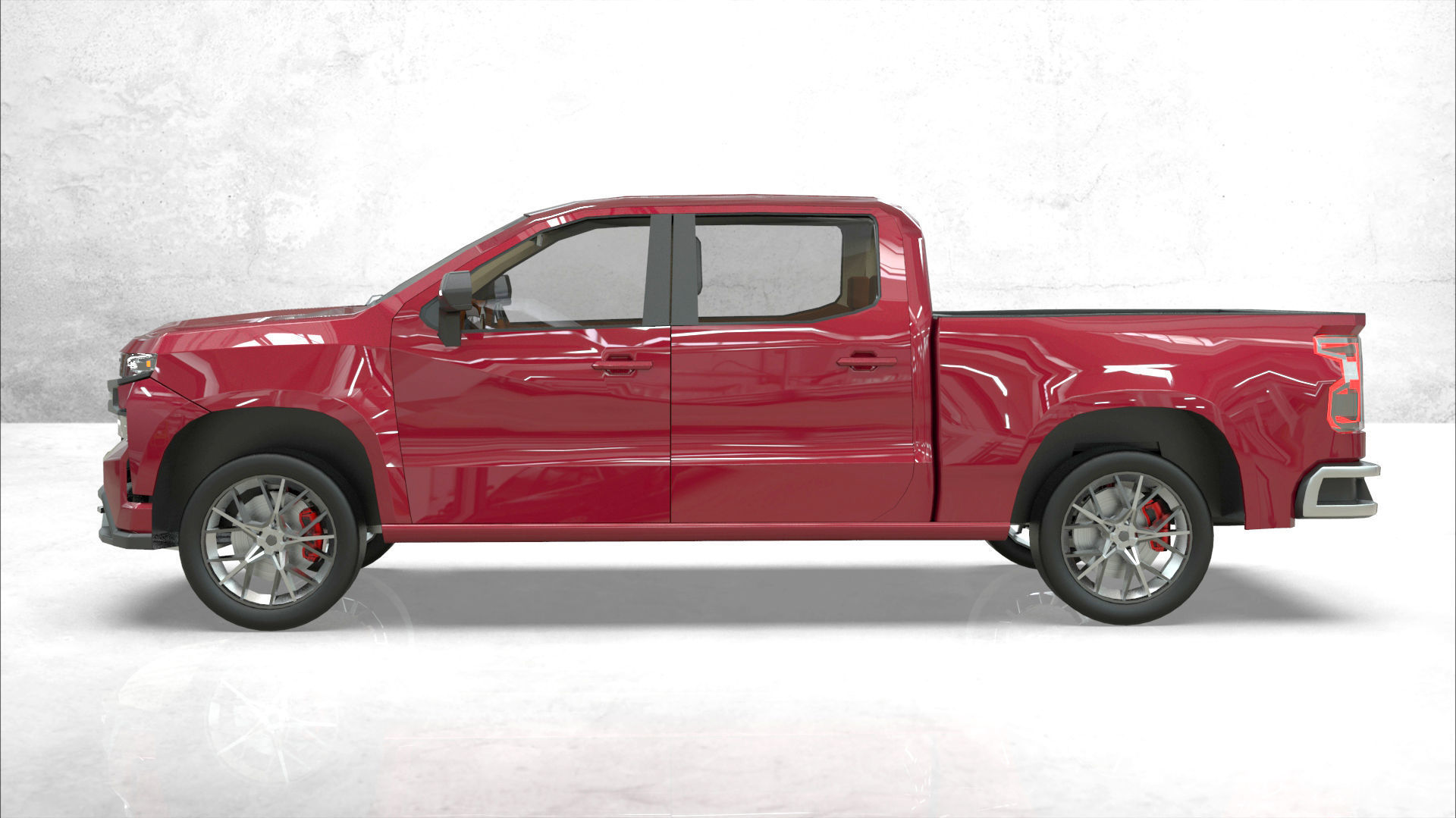 3D model Chevy Silverado 2020 lowpoly concept VR / AR / low-poly | CGTrader