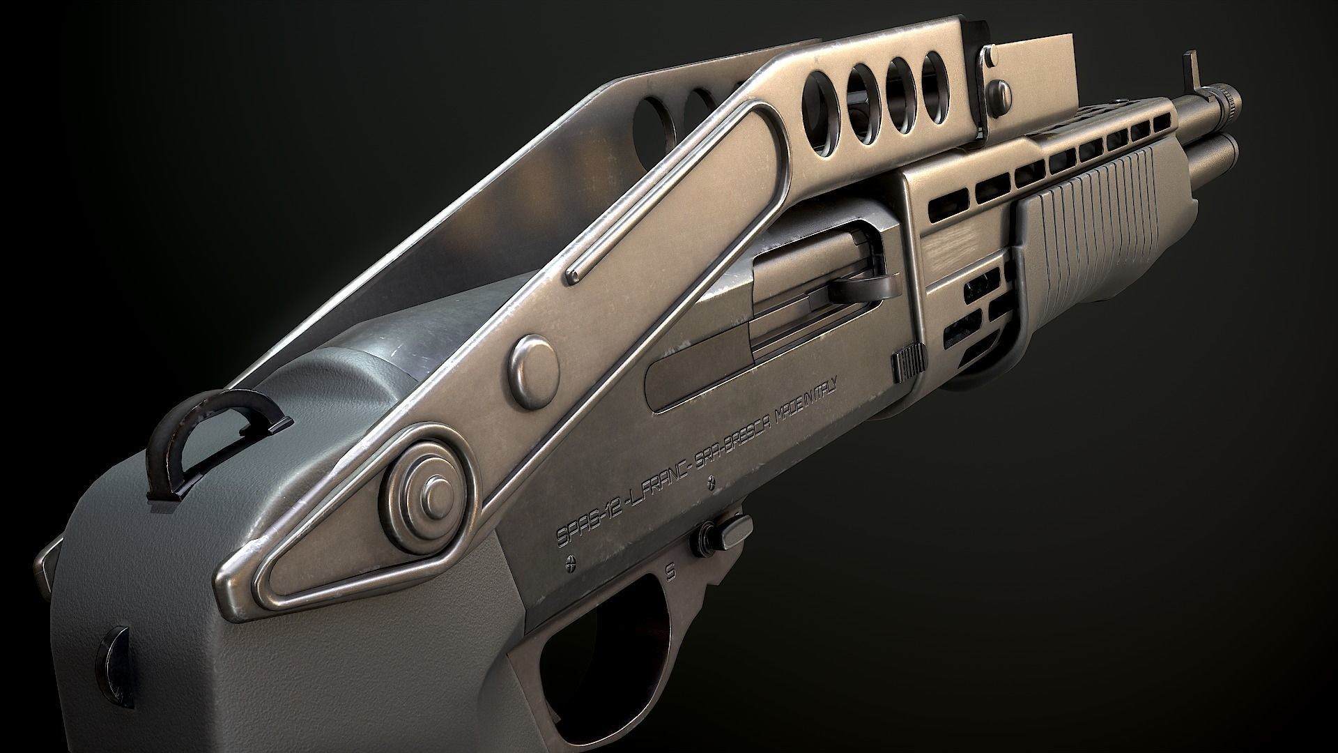 3D model SPAS-12 shotgun VR / AR / low-poly | CGTrader