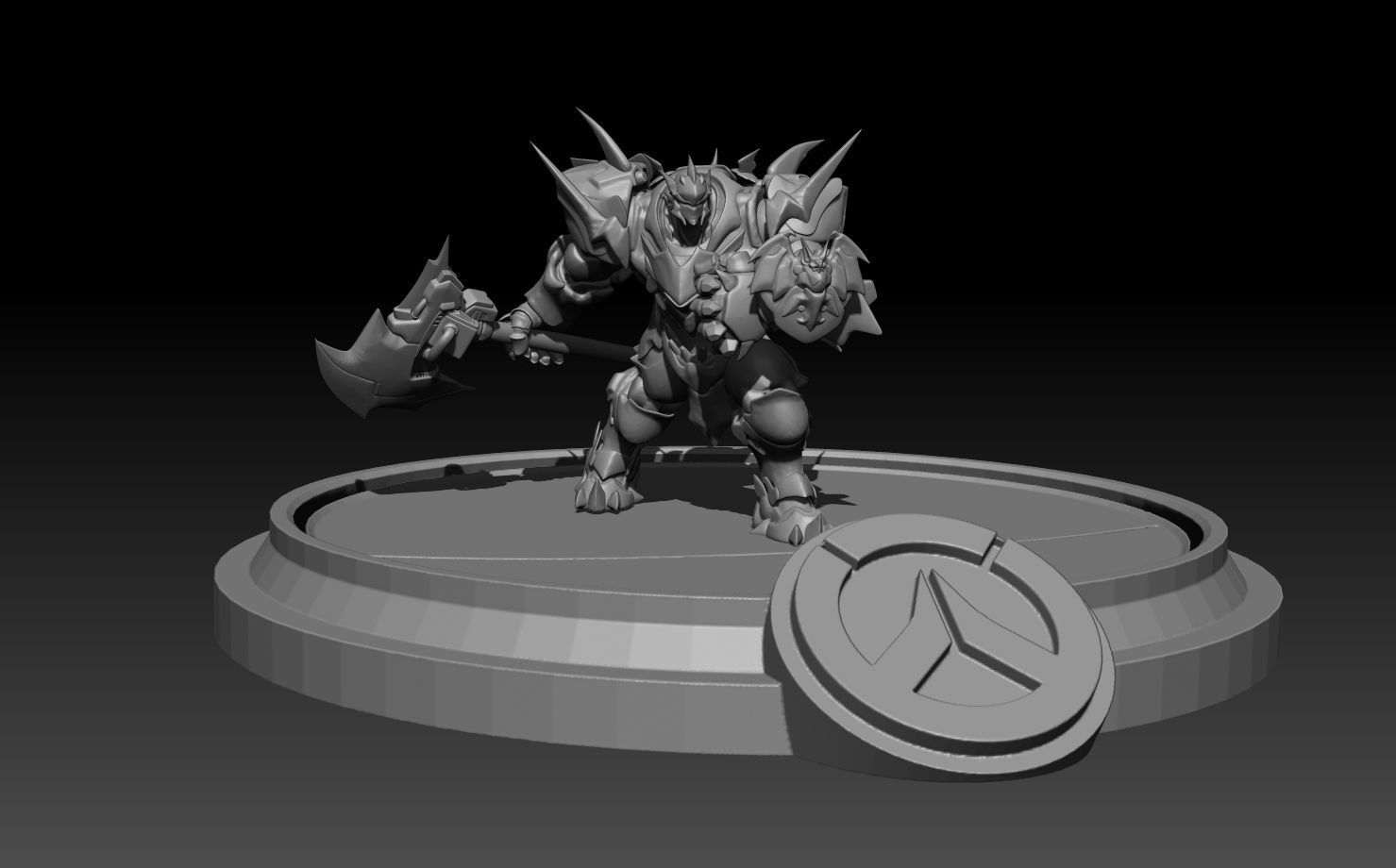 Overwatch Reinhardt blackhart statue figure 3D model 3D printable ...