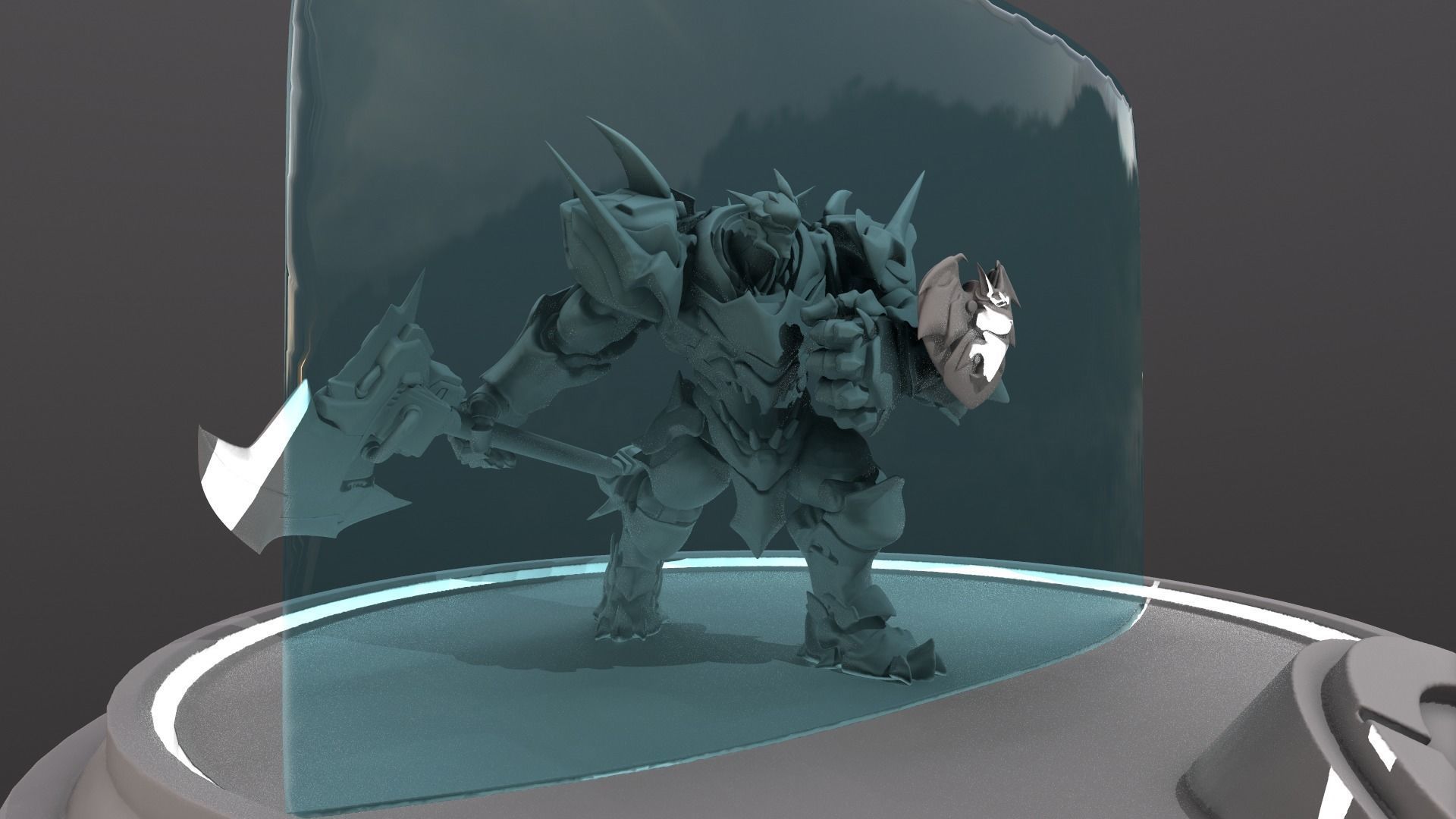 Overwatch Reinhardt blackhart statue figure 3D model 3D printable ...