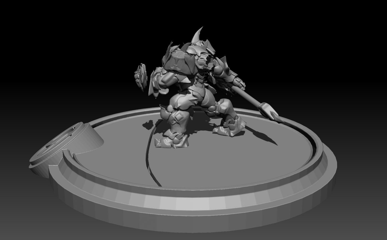 Overwatch Reinhardt blackhart statue figure 3D model 3D printable ...
