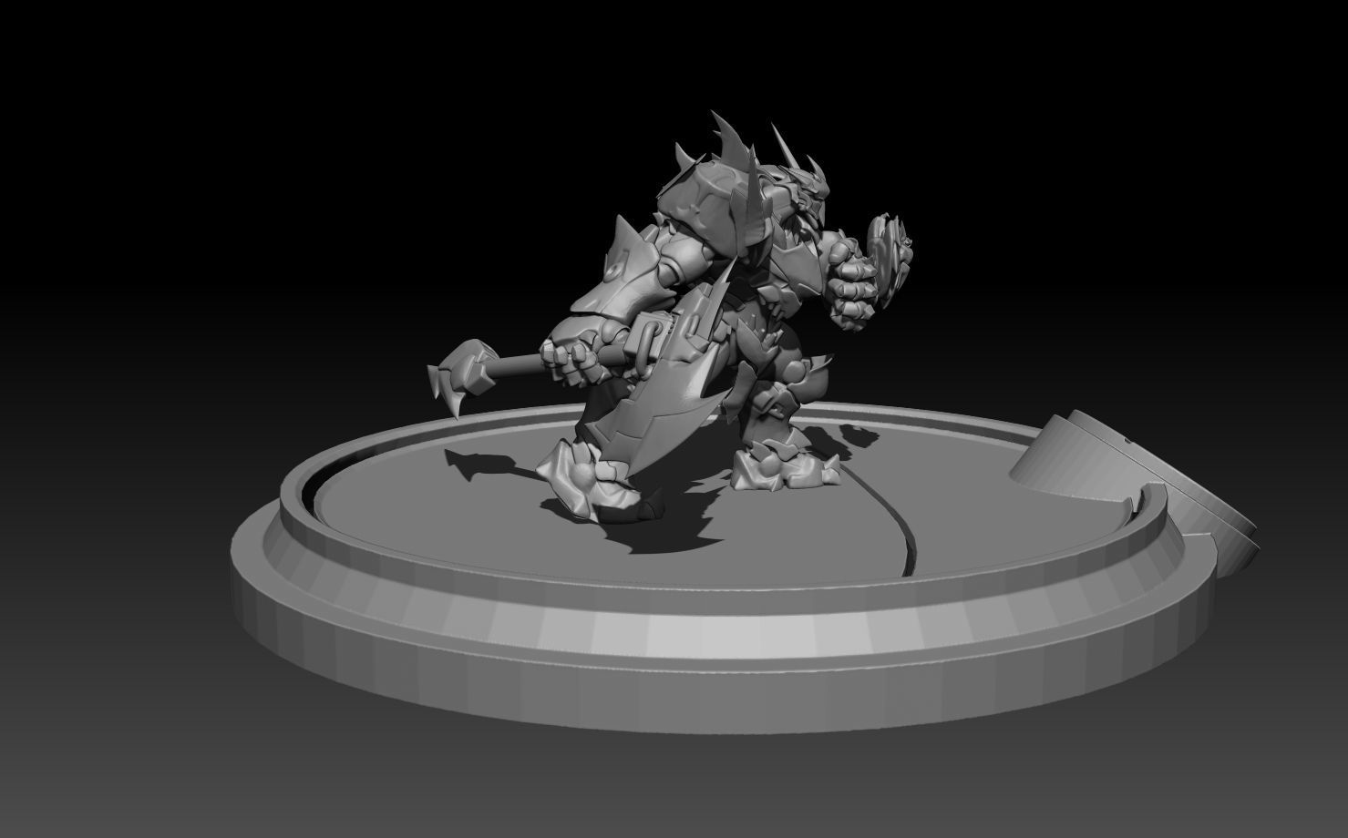 Overwatch Reinhardt blackhart statue figure 3D model 3D printable ...