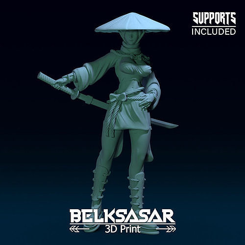 Ronin Girl 3D model 3D printable | CGTrader