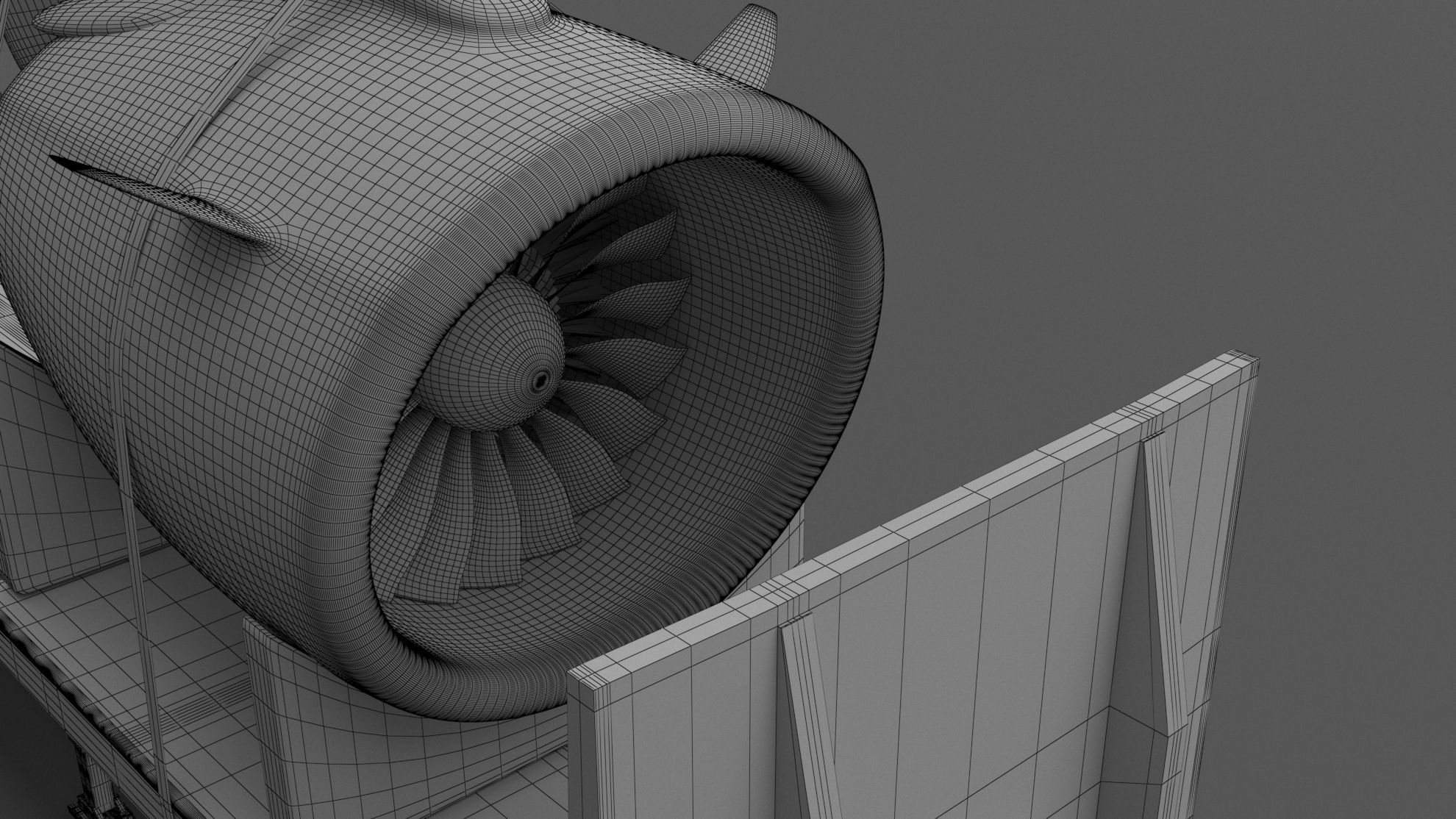 Flatbed Trailer with Jet Engines 3D model | CGTrader