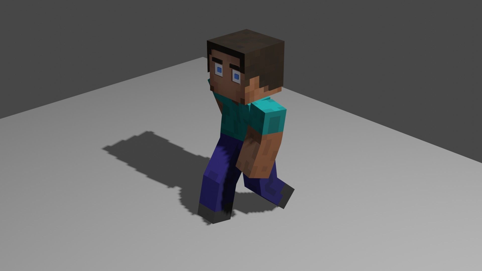 WALK CYCLE MINECRAFT CARECTER 3D model animated rigged | CGTrader