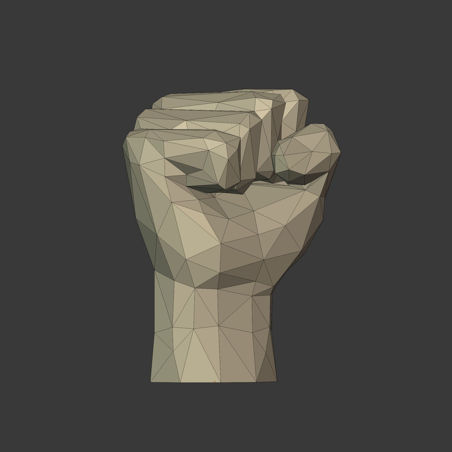 Low Poly Fist Figurine - Ready for 3D Printing 3D model 3D printable ...